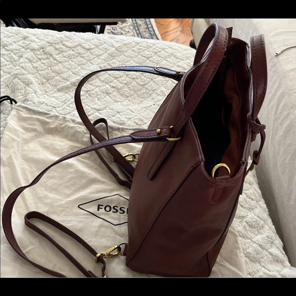 Fossil Camilla Convertible Large Leather Backpack. Ne… - Gem